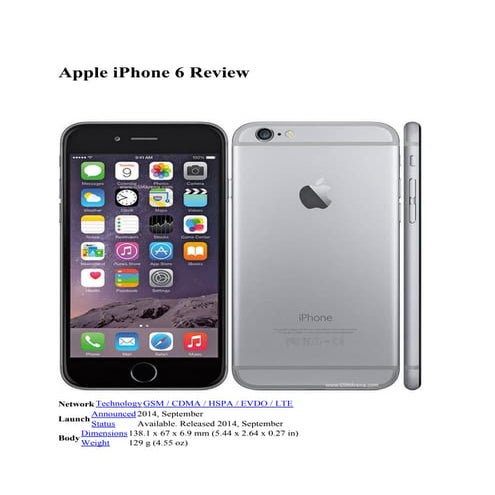 Apple i phone 6 review | PDF