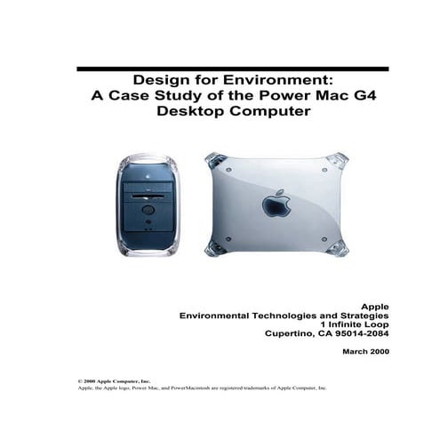 Apple Computer - Power Mac G4 case study | PDF