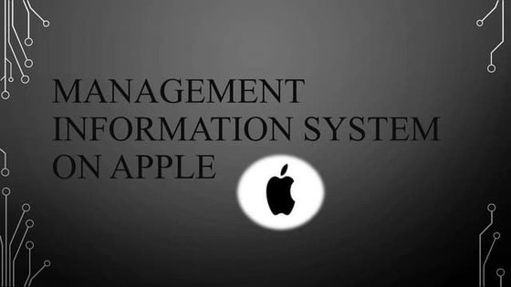 Management Information System- Apple Inc. | PDF
