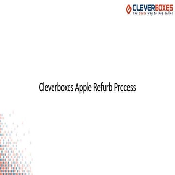Apple refurb presentation | PPT