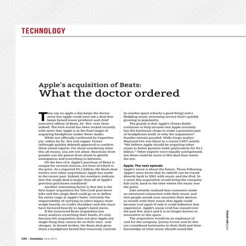 Apple's acquisition of beats what the doctor ordered | PDF