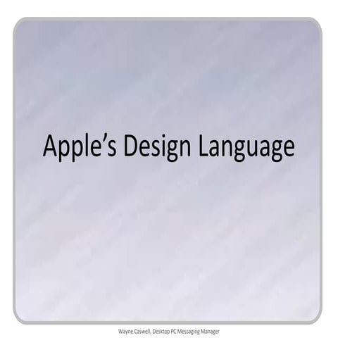 Apple's Design Language | PDF