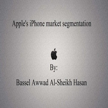 Apple's iPhone market segmentation | PPTX