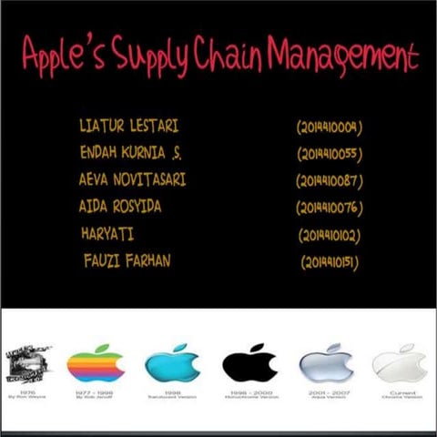 Apple’s supply chain management | PPTX