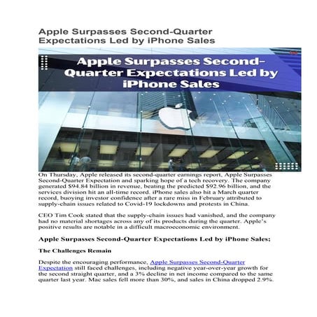 Apple Inc. Financial Analysis & Investment Proposal | PDF
