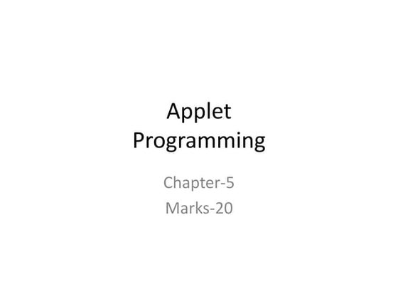 Applet In Java Ppt 0795