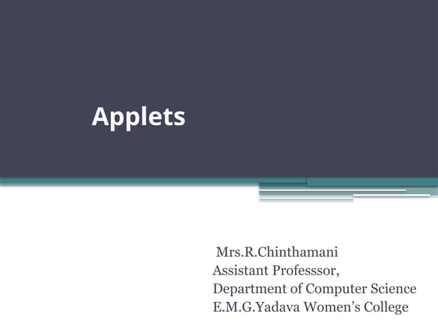 The Applet Concept in Java Programming.pptx The Applet Concept in Java Programming.pptx