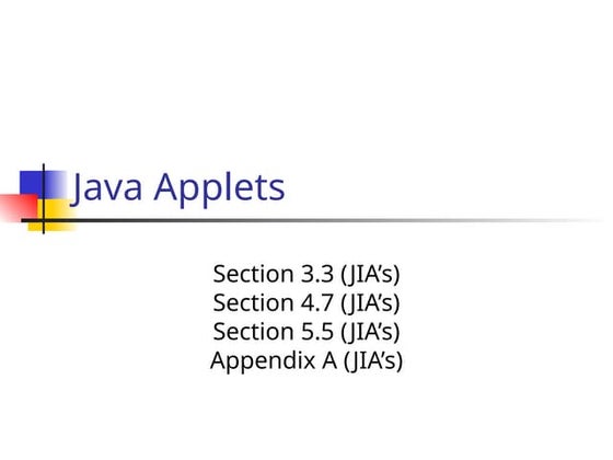Applets In Java Ppt