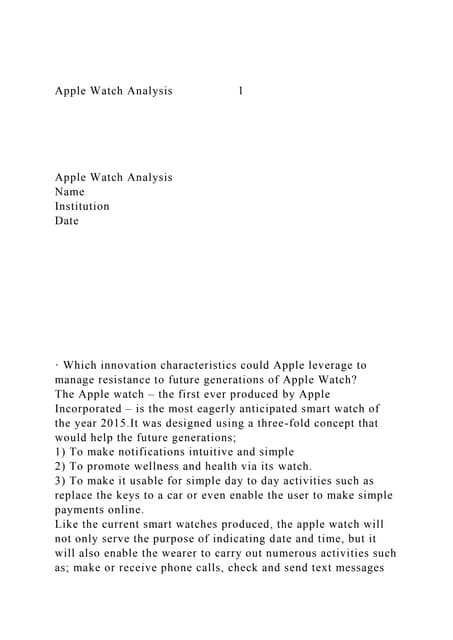 Ecommerce- case study for apple Watch development | PDF | Smartphones | Consumer Electronics