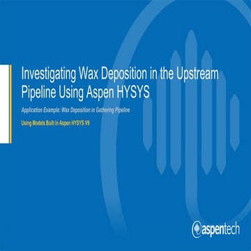 Appliation example wax deposition | PDF