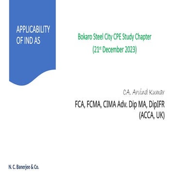 Ind AS - 101 "First Time Adoption of IND AS" Overview | PPTX
