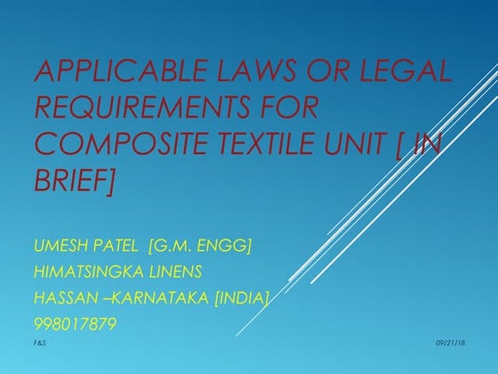 Fma 1967 & the regulations | PPT