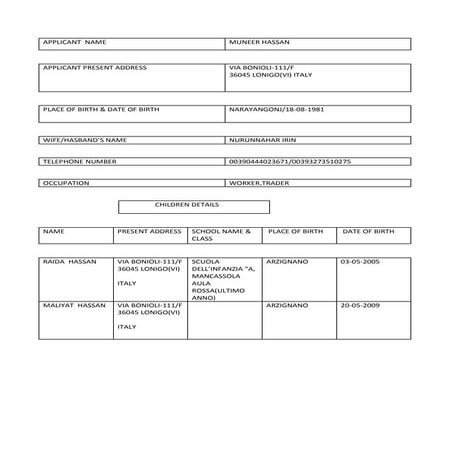 Applicant name | PDF