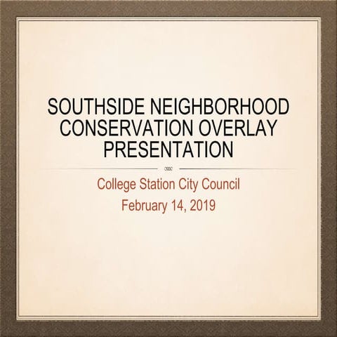 Neighborhood Conservation Overlay | PPTX