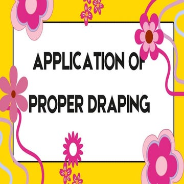 Applicatiion Of Draping In Wellness Massage Pptx