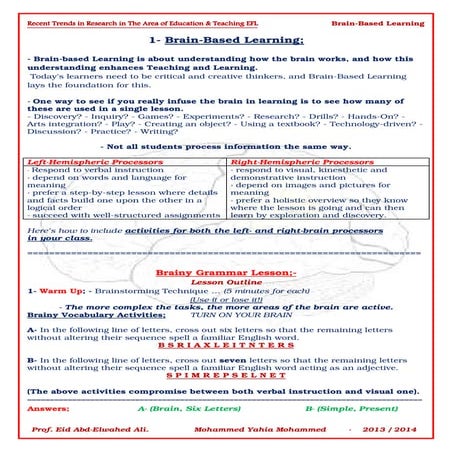 Application - Brainy Grammar Lesson | PDF