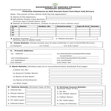 Application form-for-financial-assistance-to-self-owned-auto-taxi-maxi ...