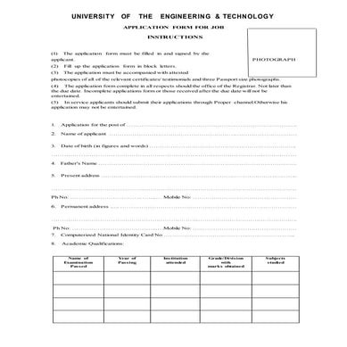 APPLICATION FOR DEPARTMENTAL EXAMINATION FOR PRELIMINARY GRADE MEDICAL ...