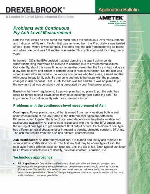 Application Note: Oil Storage Solutions for Level Interface and Temperature | PDF