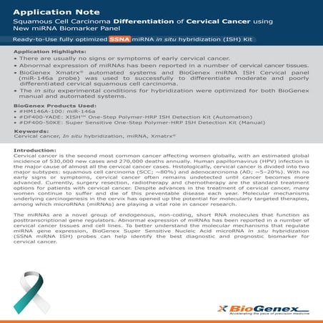 cervical squamous cell carcinoma differentiation - BioGenex | PDF