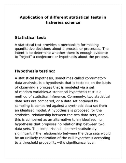 STATISTICAL TOOLS IN RESEARCH | PPT