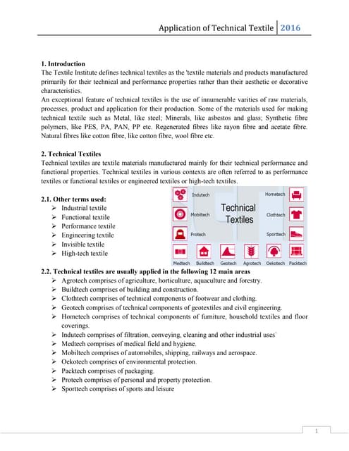 Technical Textile | PPT | Needlework | Arts and Crafts