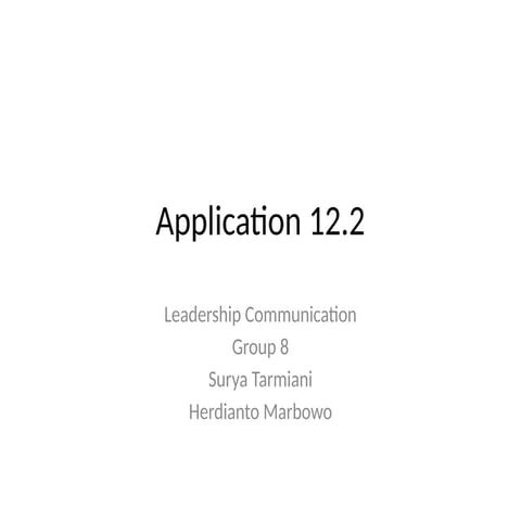 Application 12 draft sign for management class | PPTX