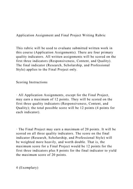 Assignment Rubric – Weeks 1, 3–6, and 9–10Grading Rubric Appl.docx