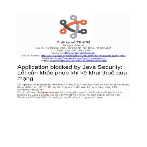 Cách khắc phục lỗi application blocked by security settings | PDF