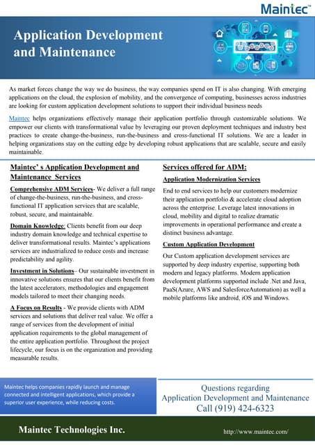 Application Enhancement Services by Suma Soft | PPT