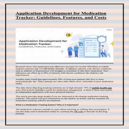 Application Development for Medication Tracker- Guidelines, Features ...