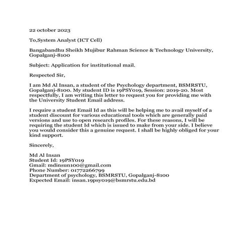 application for instituitional email.docx