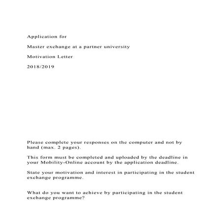 Application for Master exchange at a partner university .docx