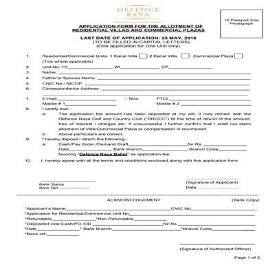 Application form dha | PDF