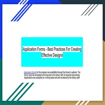 Application Forms - Best Practices For Creating Effective Designs.pdf