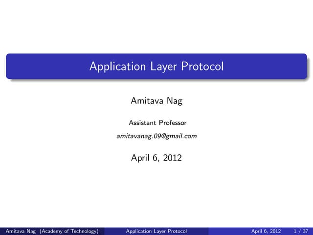 Chapter 2 : Application Layer | PPT