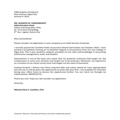 Application letter | DOCX