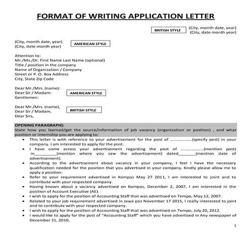 Application Letter and Curriculum Vitae | PDF