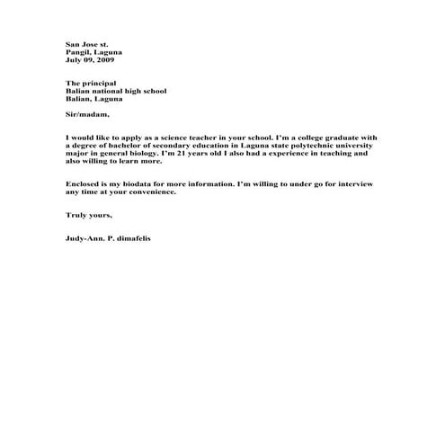 application letters | DOC