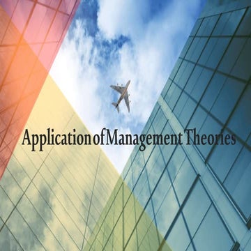 Applications of Management Theories | PPT