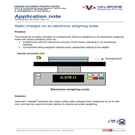 Static charges on an electronic weighing scale | PDF | Physics | Science