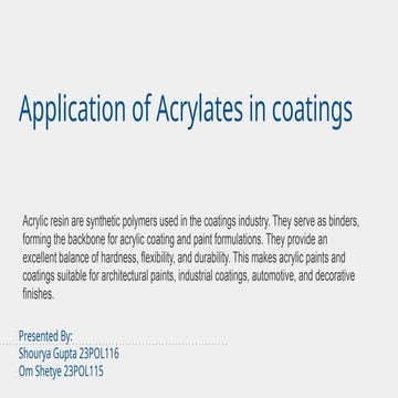 Application_of_acylates_in_coatings.ppt acrylics | PPT