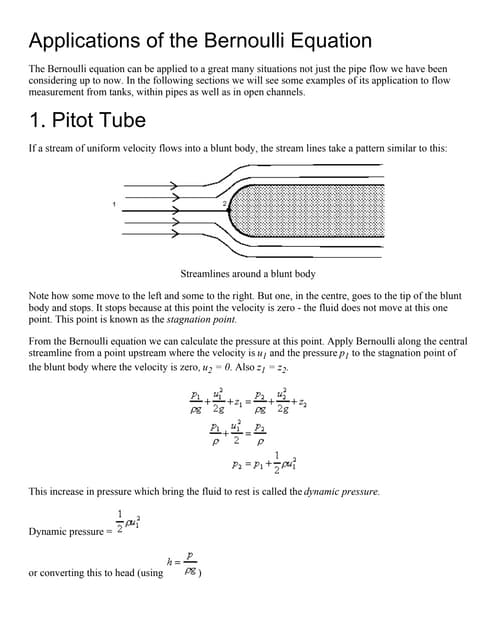 Bernoulli's principle | DOCX | Physics | Science