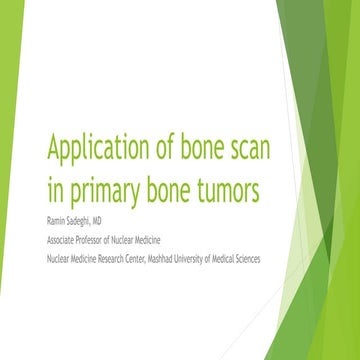 Application of bone scan in primary bone tumors | PPTX | Bone and Joint ...
