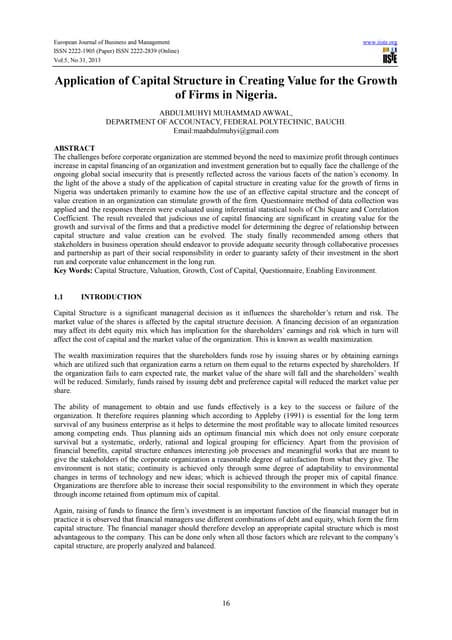 Capital structure | PPT