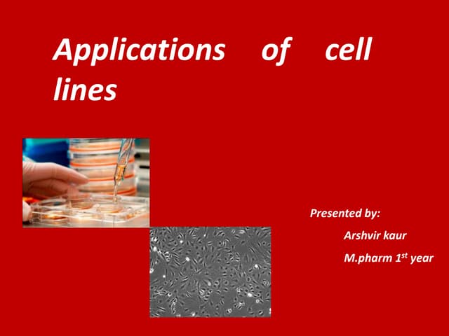Basics of cell culture | PPT