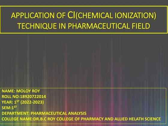 Chemical ionization | PPT