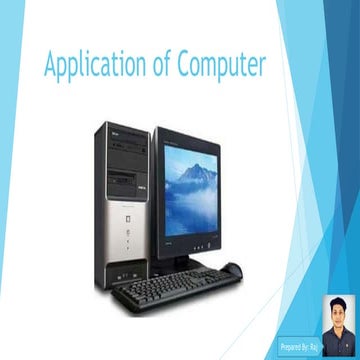 Application of computer | PPTX