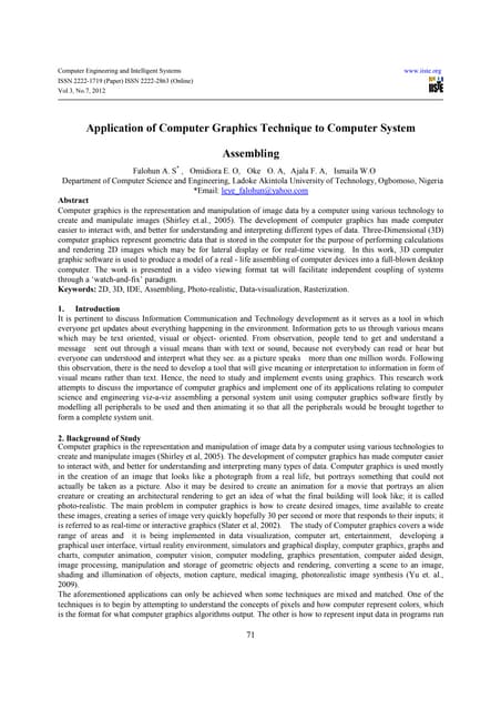 GV Computing - Lesson 1 (Intro to graphics and visual computing).pdf | 3-D Graphics | Computer ...