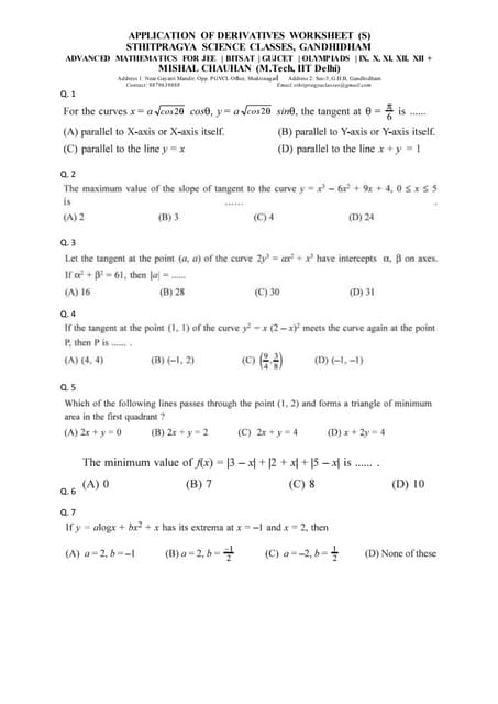 Class XI Trigonometry worksheet level 1 G